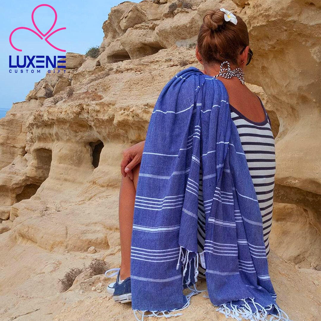 PERSONALIZED Turkish Beach Towel, Embroidered/printing Turkish Towel ...