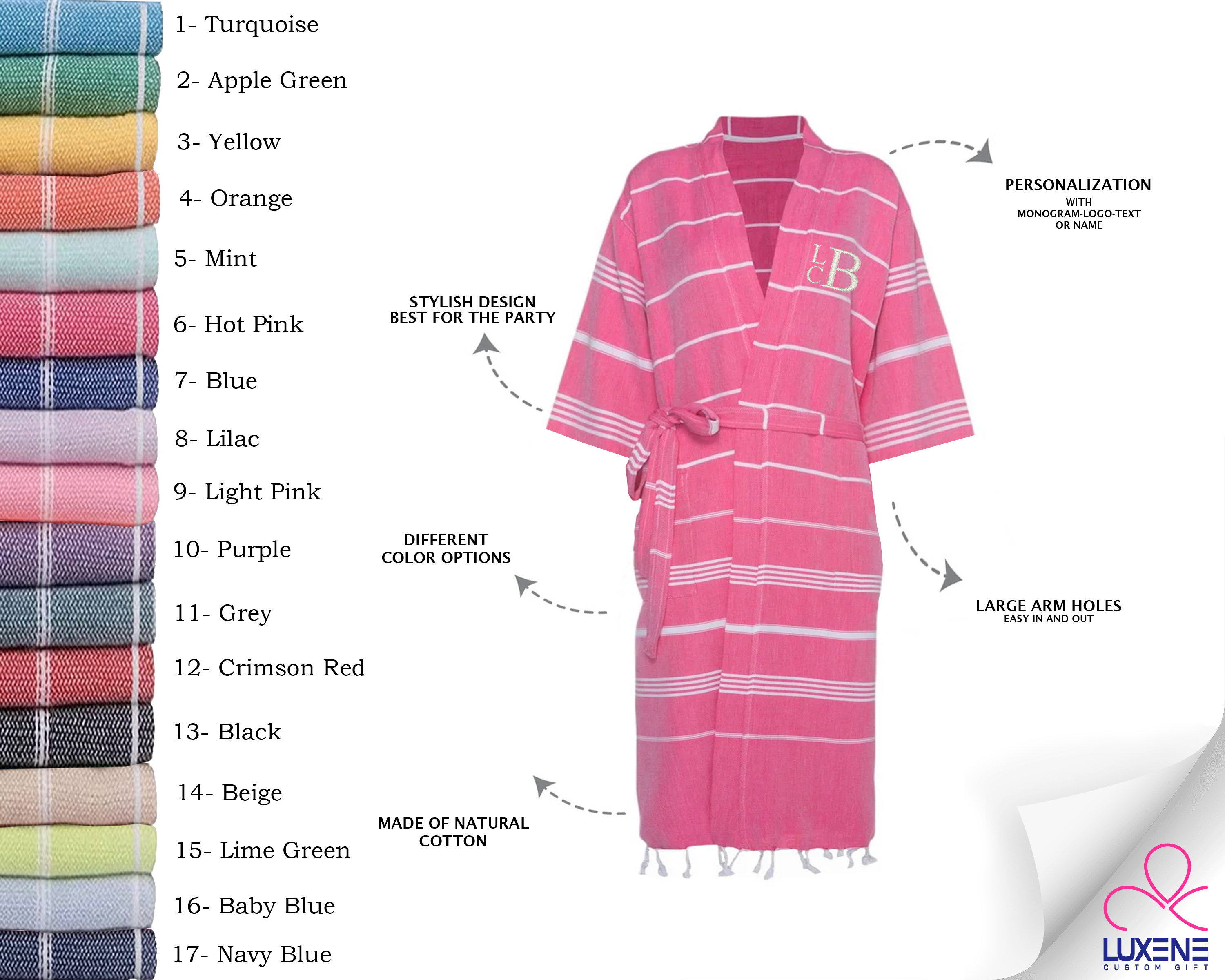 CUSTOM Bridal Robe, Personalized Bridesmaid Bachelorette Party Robe ...