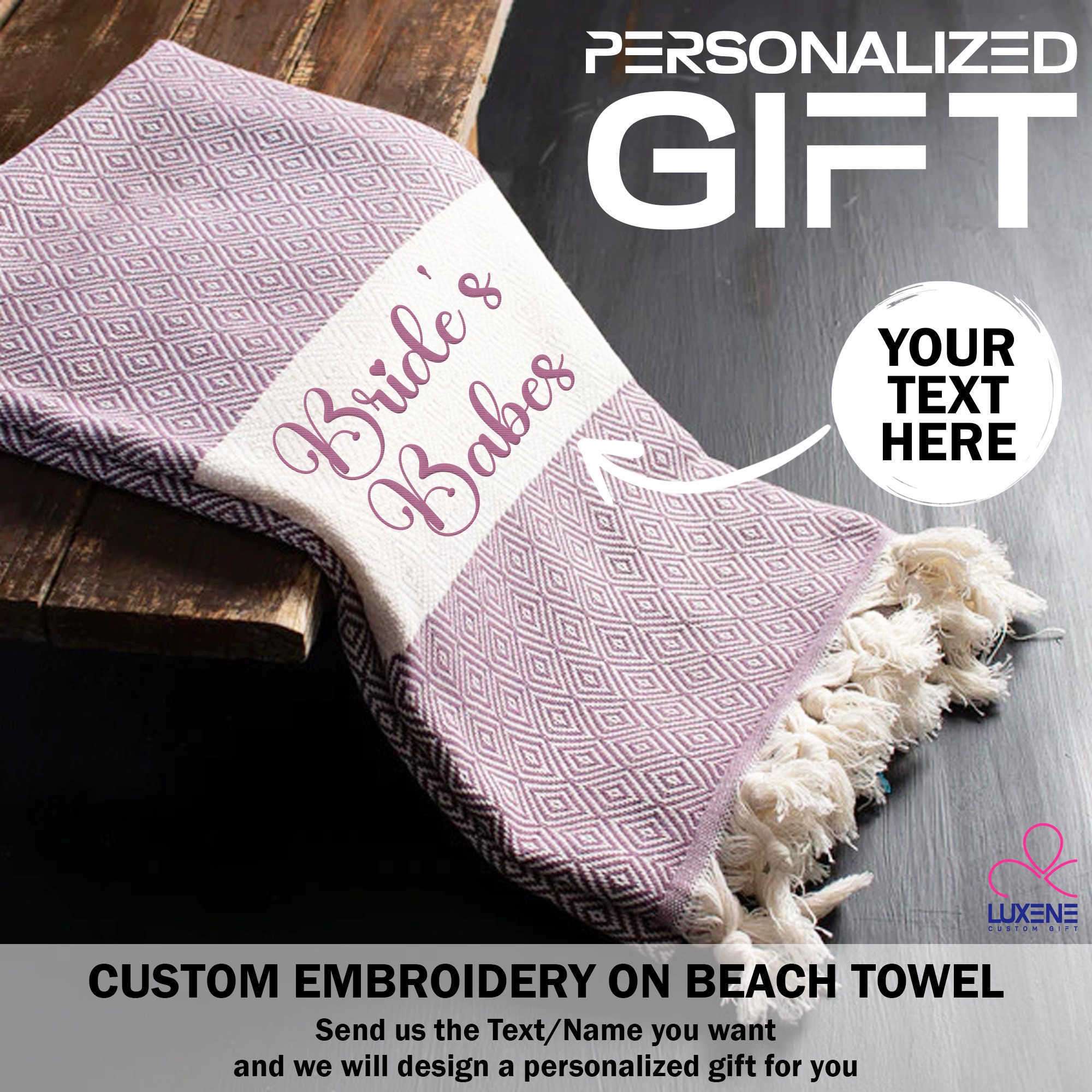 PERSONALIZED Beach Towel Gifts, Custom Turkish Blanket, Unique ...