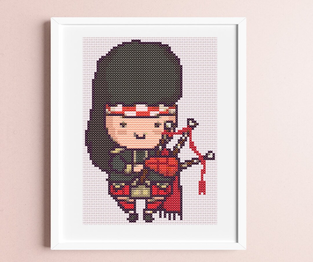 Bagpiper Cross Stitch Pattern - Etsy