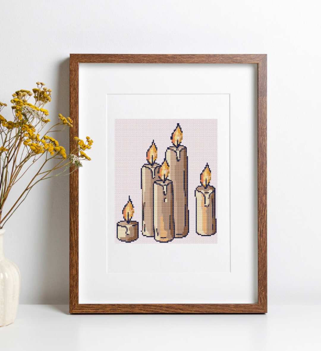 Candles Cross Stitch Pattern - Etsy