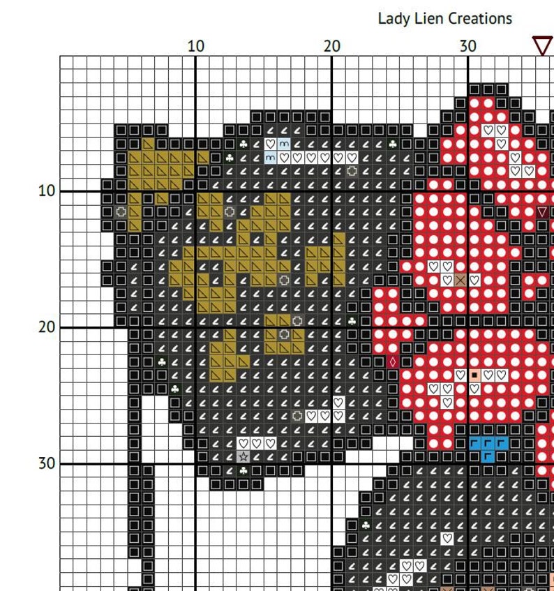 Lady in Red Cross Stitch Pattern - Etsy