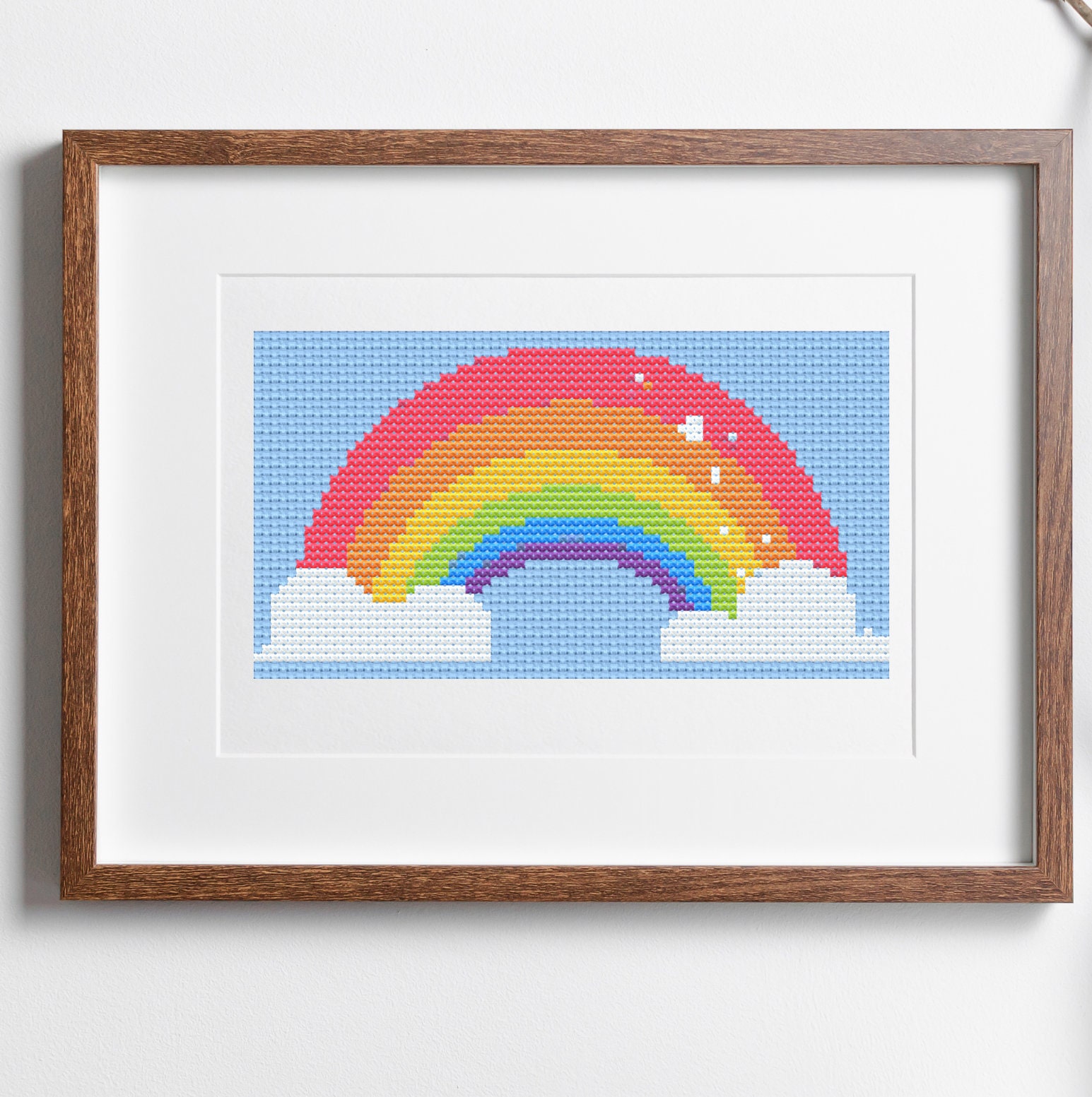 Sparkle Rainbow Cross Stitch Pattern - Etsy