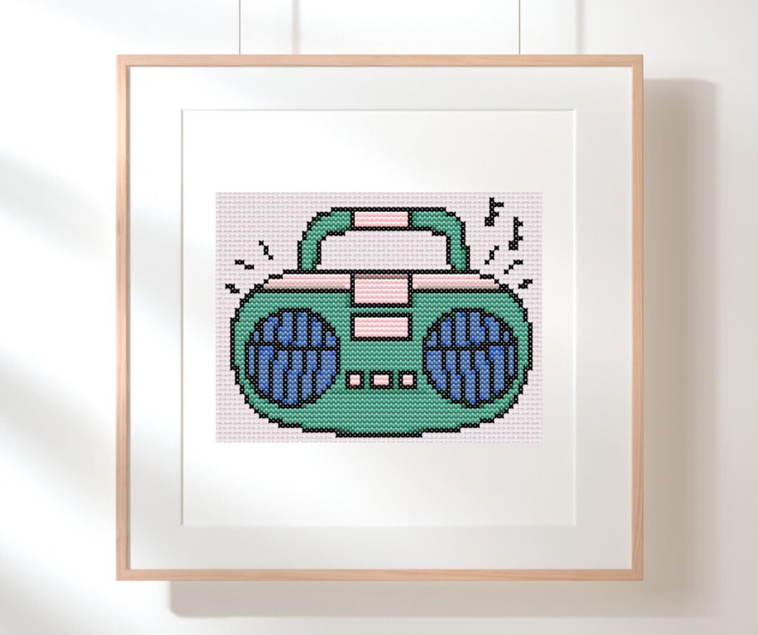 Boombox Cross Stitch Pattern - Etsy