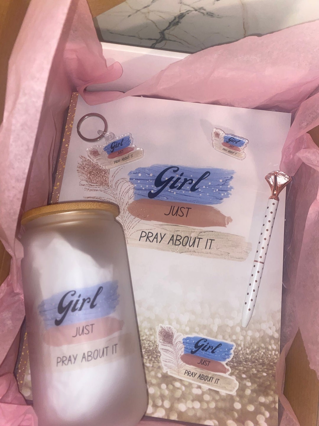 Girl Just Pray About It Prayer Gift Box Christian Gift Box - Etsy