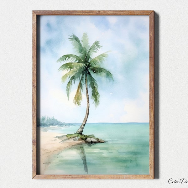 Palm Tree Painting - Etsy