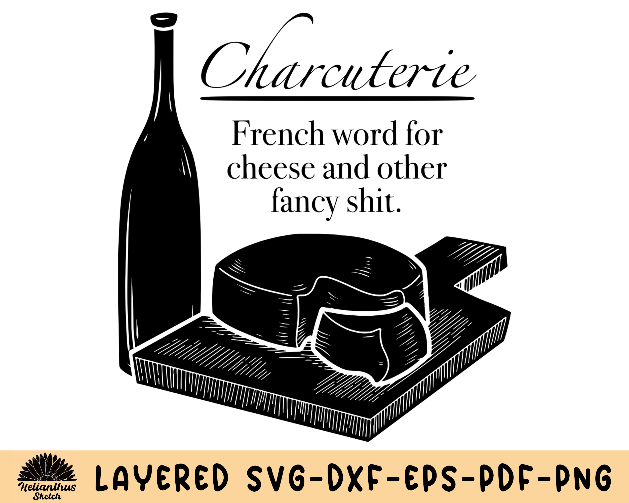 Personalized Wine and Cheese Charcuterie Board Laser Engrave File and DIY SVG Perfect Food ...