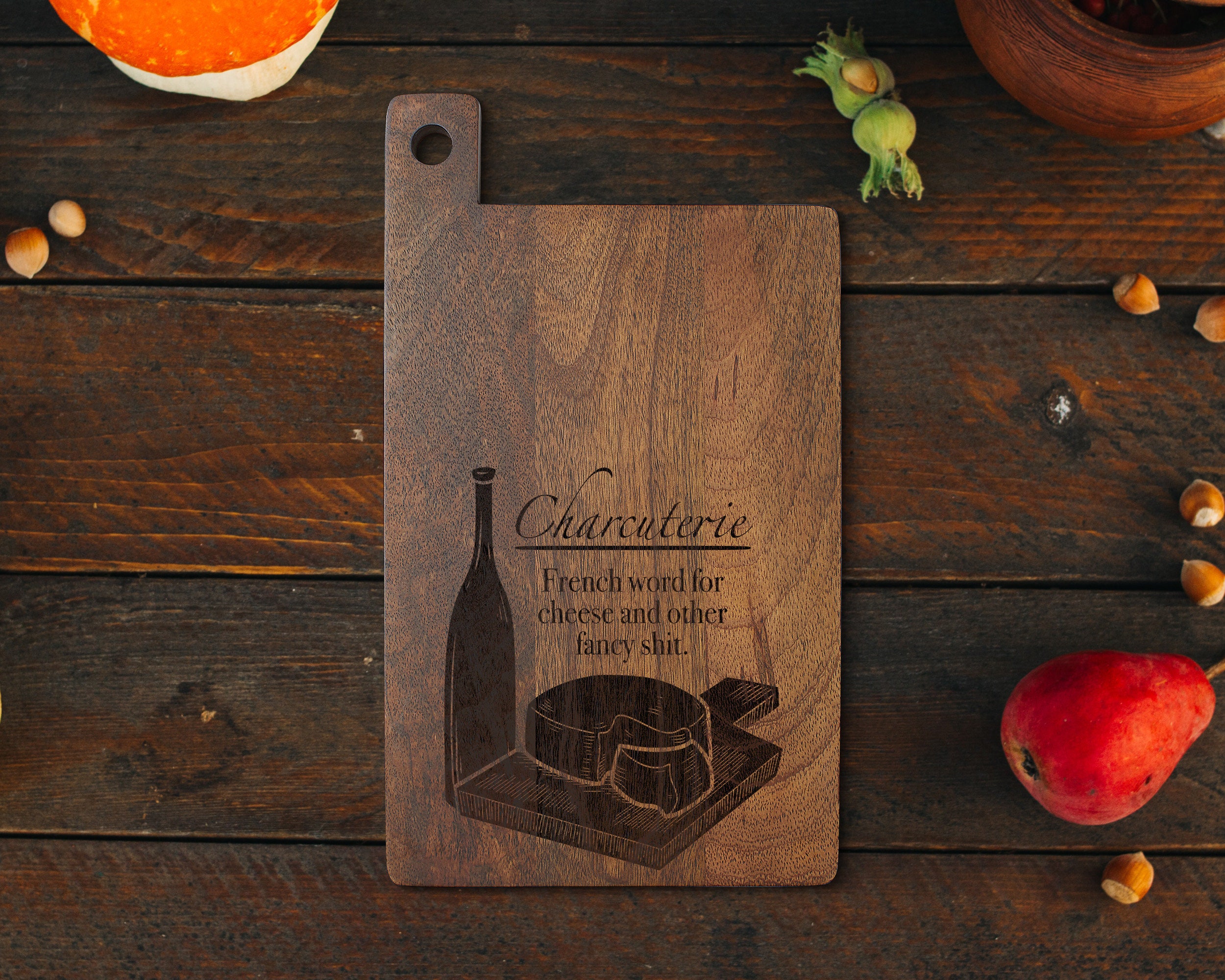 Personalized Wine and Cheese Charcuterie Board Laser Engrave File and ...