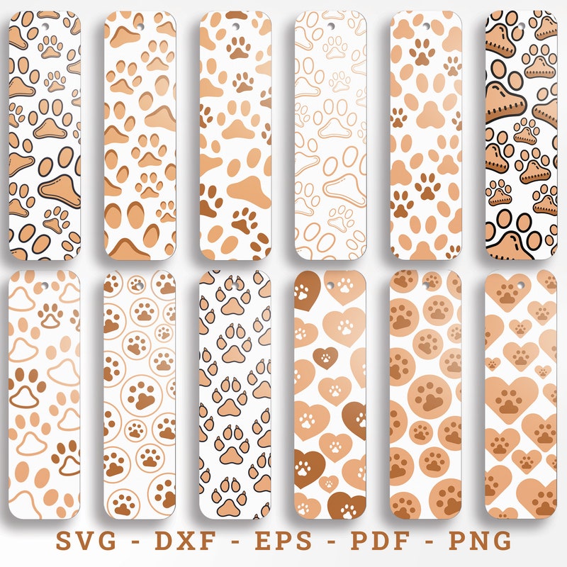 Paw Print Bookmark - Etsy