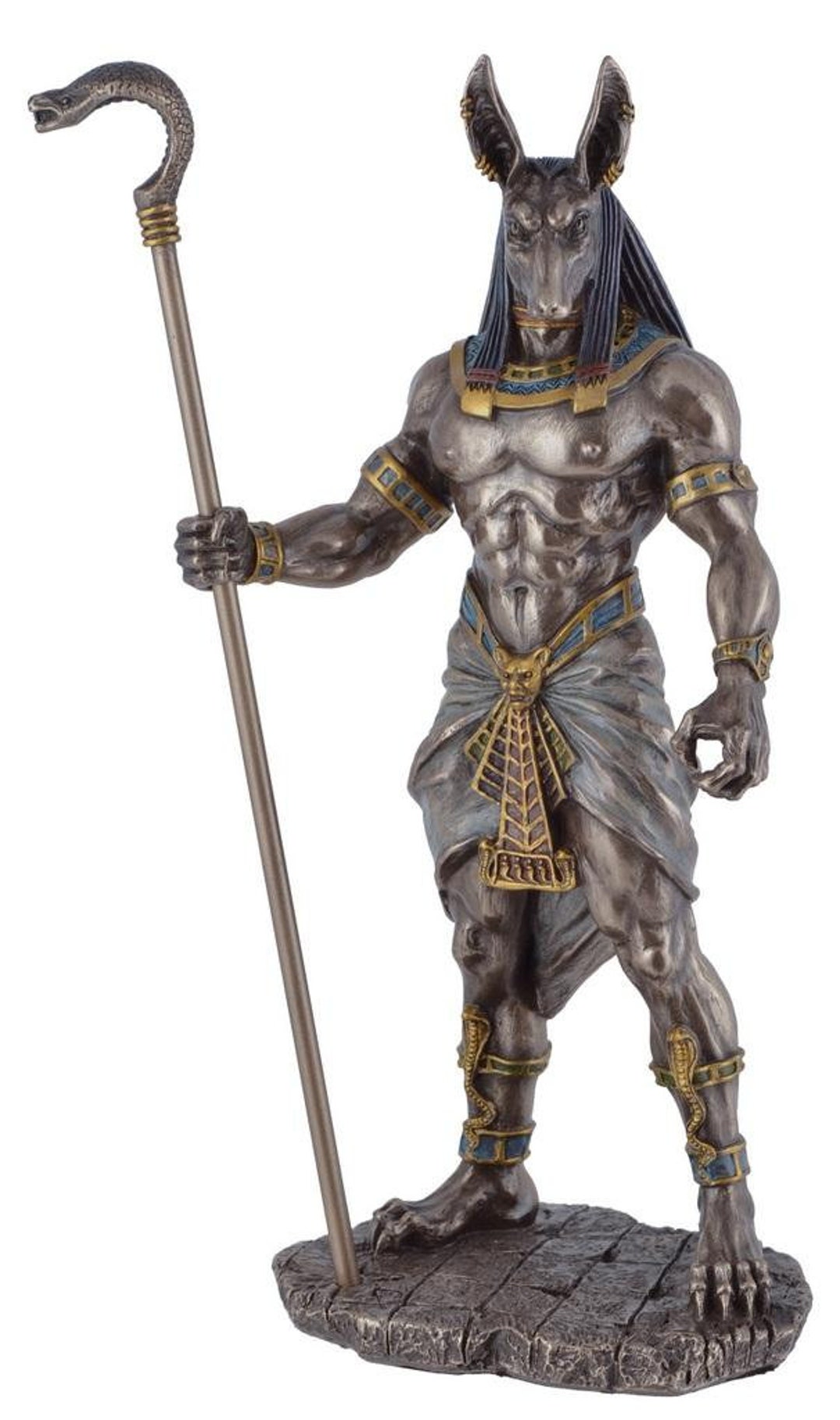 Anubis Holding Cobra Sceptre Standing Figurine - Etsy