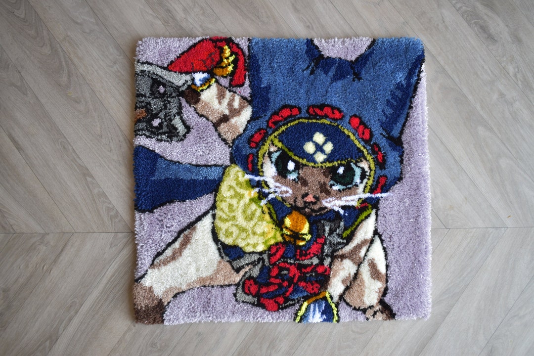 Monster Hunter Hand Tufted Rug Palico Handmade Rug Gaming Rug Video ...