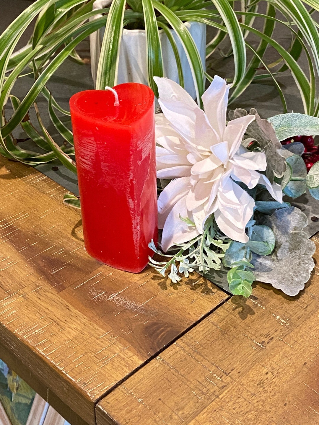 Tall Heart Shaped Candle - Etsy