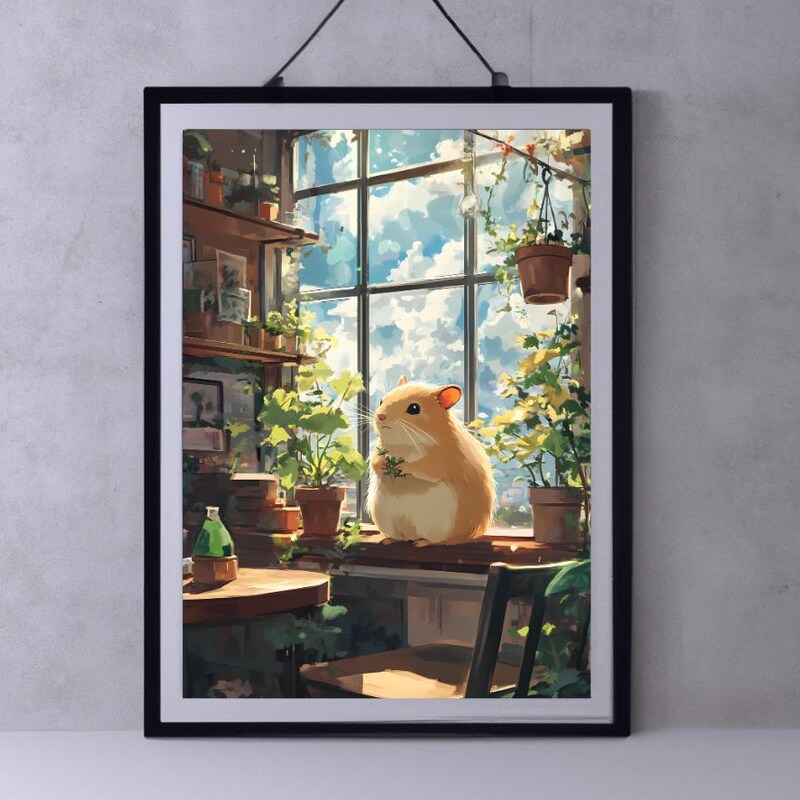 Hamster Cozy Wall Art - Etsy