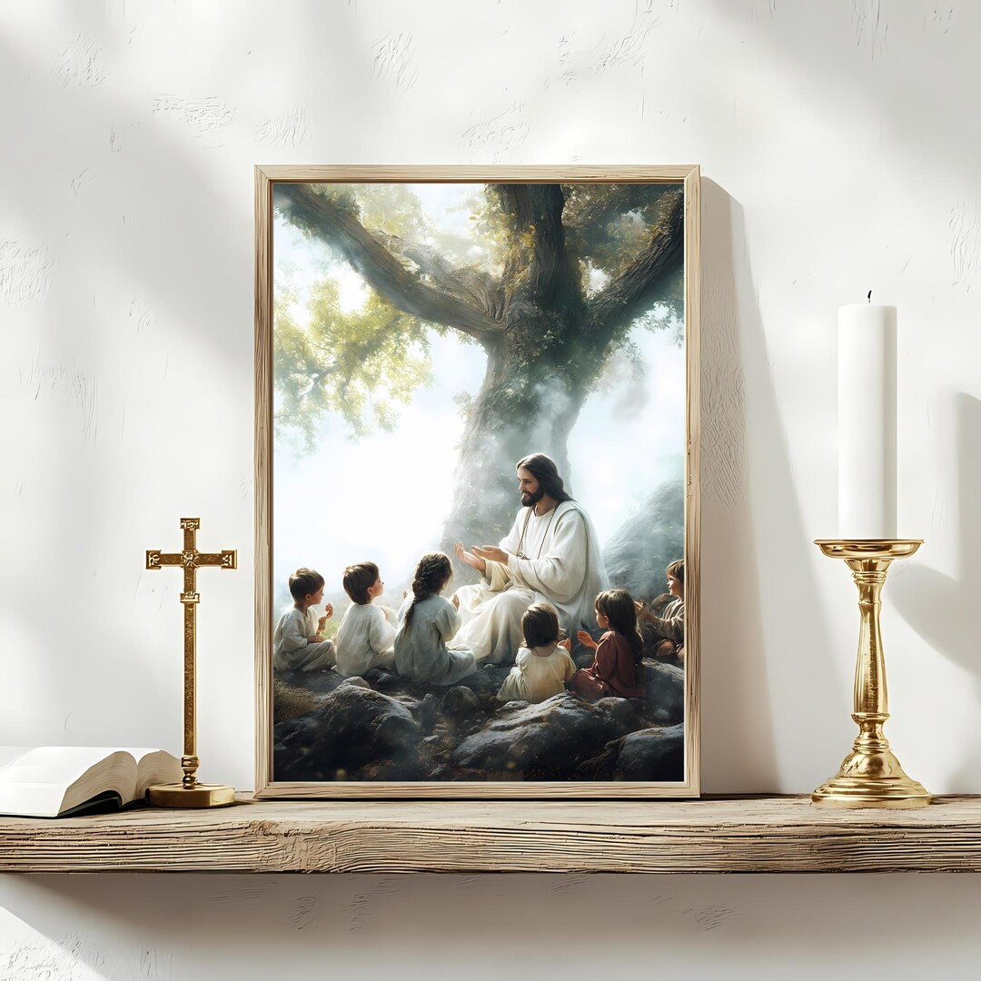 Jesus Teaching Children Print: Christian Nursery Art (digital Download ...