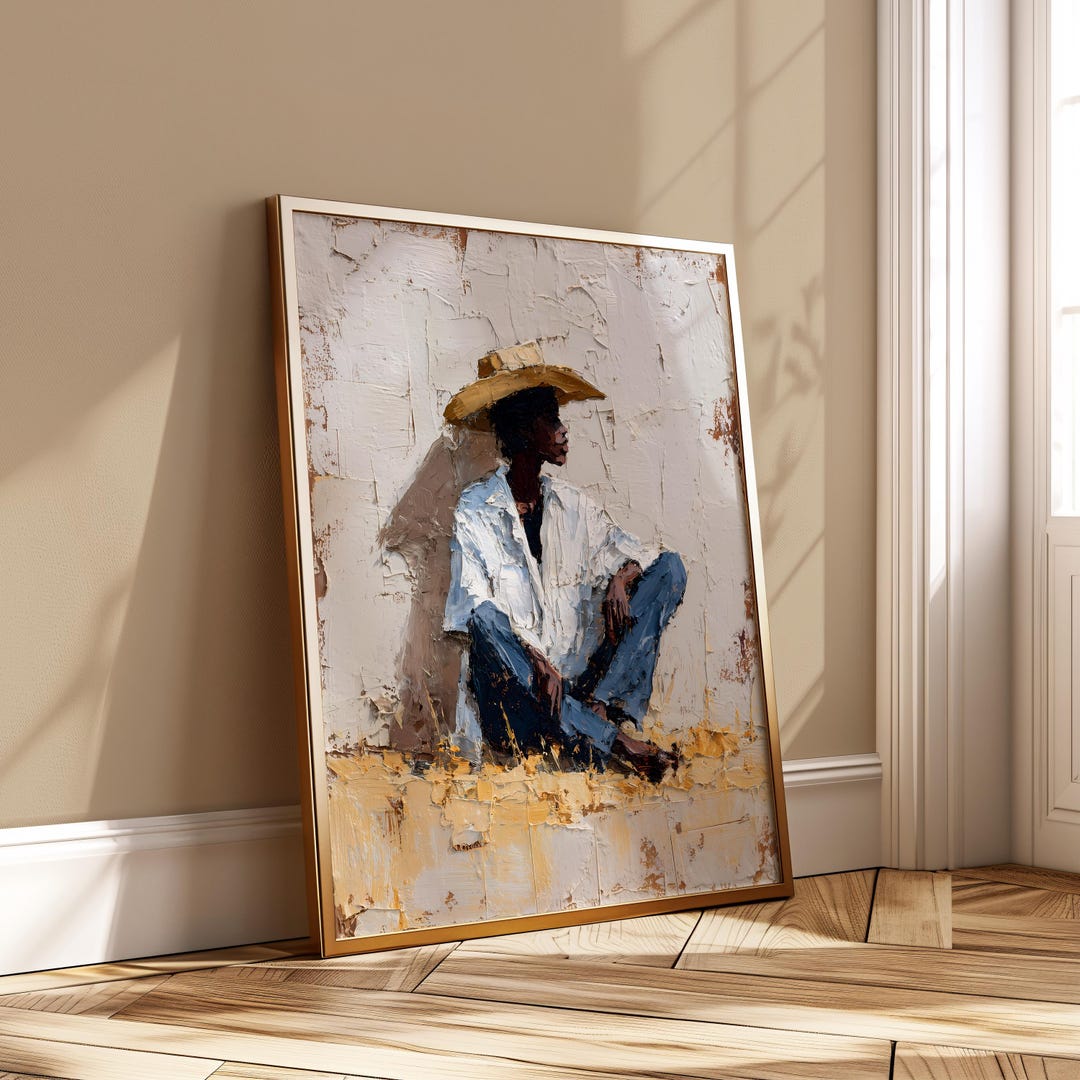 Textured Portrait Wall Art Digital Download Abstract Figure Painting ...