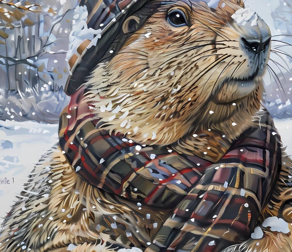 Groundhog Day Wall Art Printable, Groundhog Decor for Groundhog Day ...