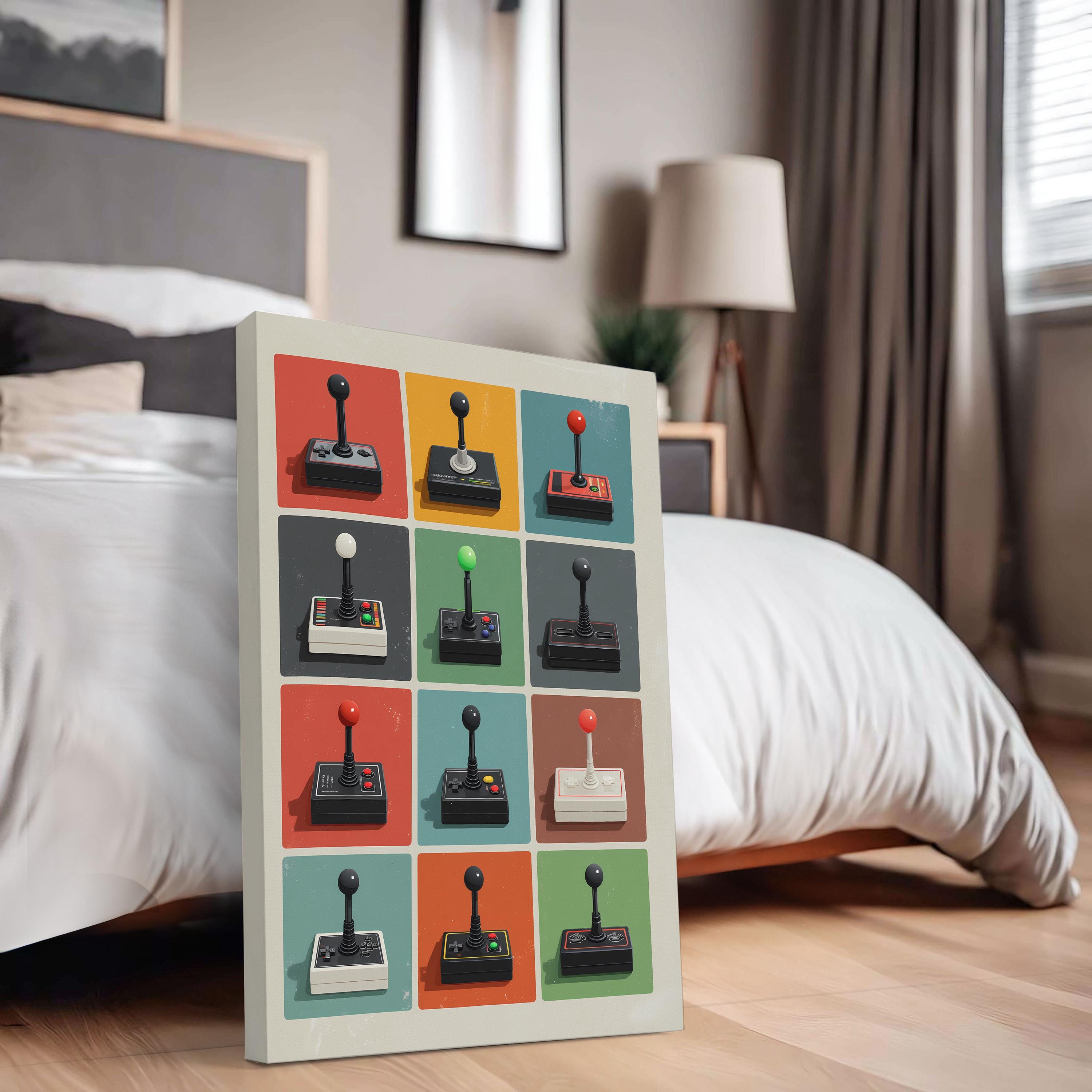 Retro Joystick Poster Print - Vintage Gaming Wall Art Digital Download ...
