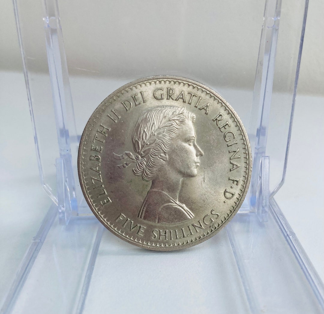 Queen Elizabeth 11 , Five Shilling Coin, Royal Mint 1960, Rare ...