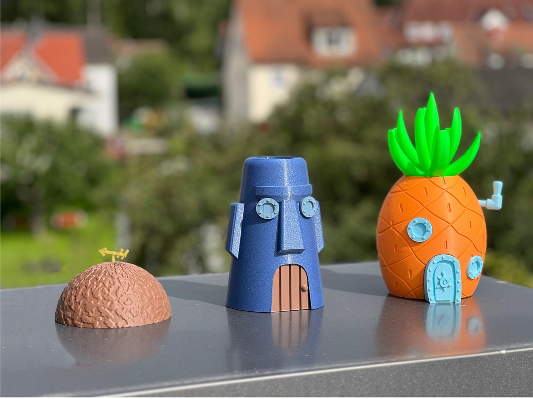 Spongebob Squidward Squidward Plant House Plant Pot Bikini Bottom - Etsy