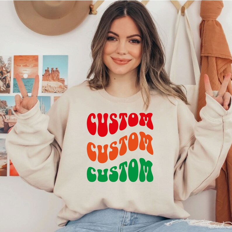 Custom Wavy Letters SVG PNG EPS Dxf Colorful Stacked Wavy - Etsy