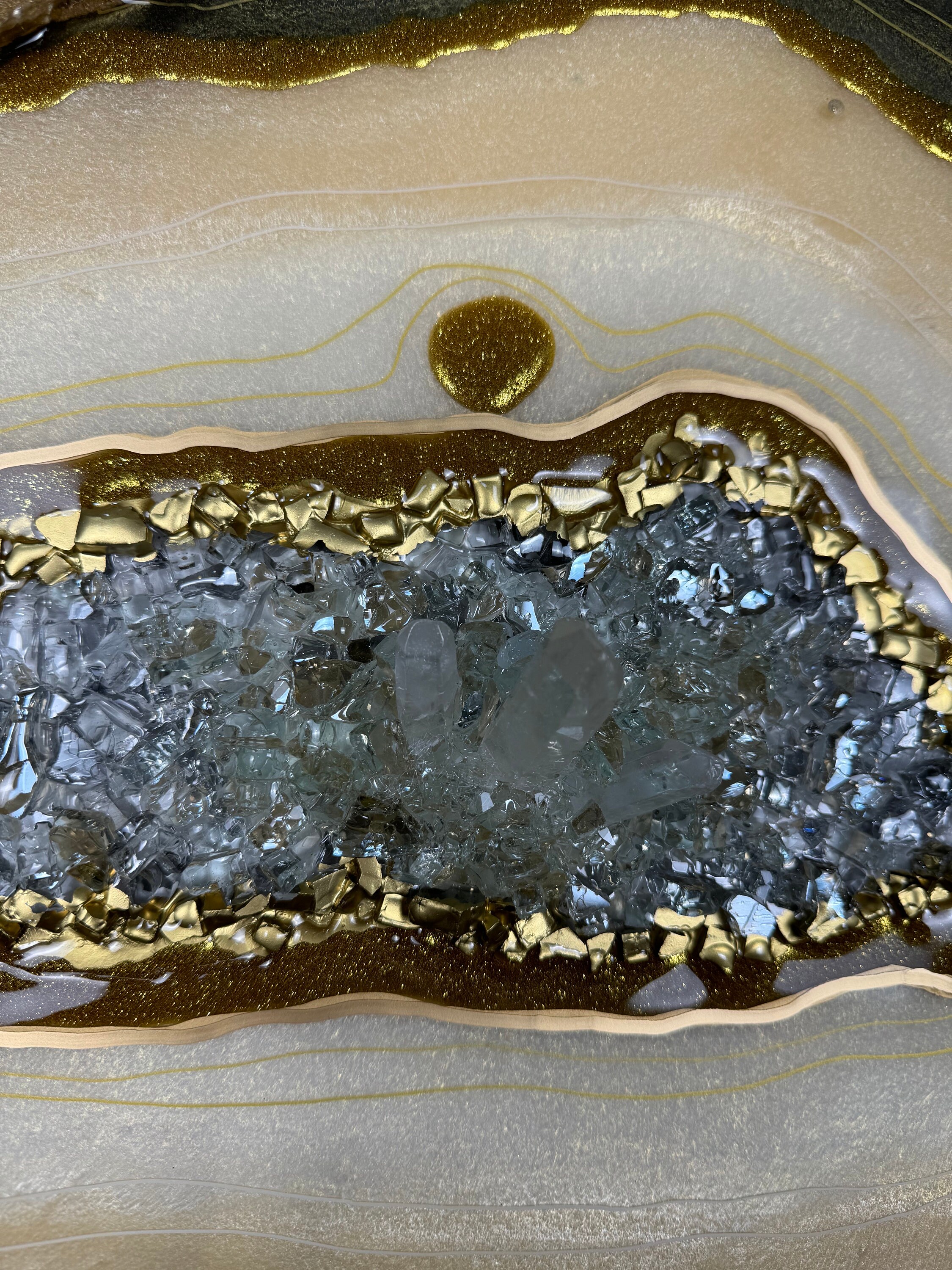 Geode Inspired Artwork Made With Real Quartz Crystals - Etsy