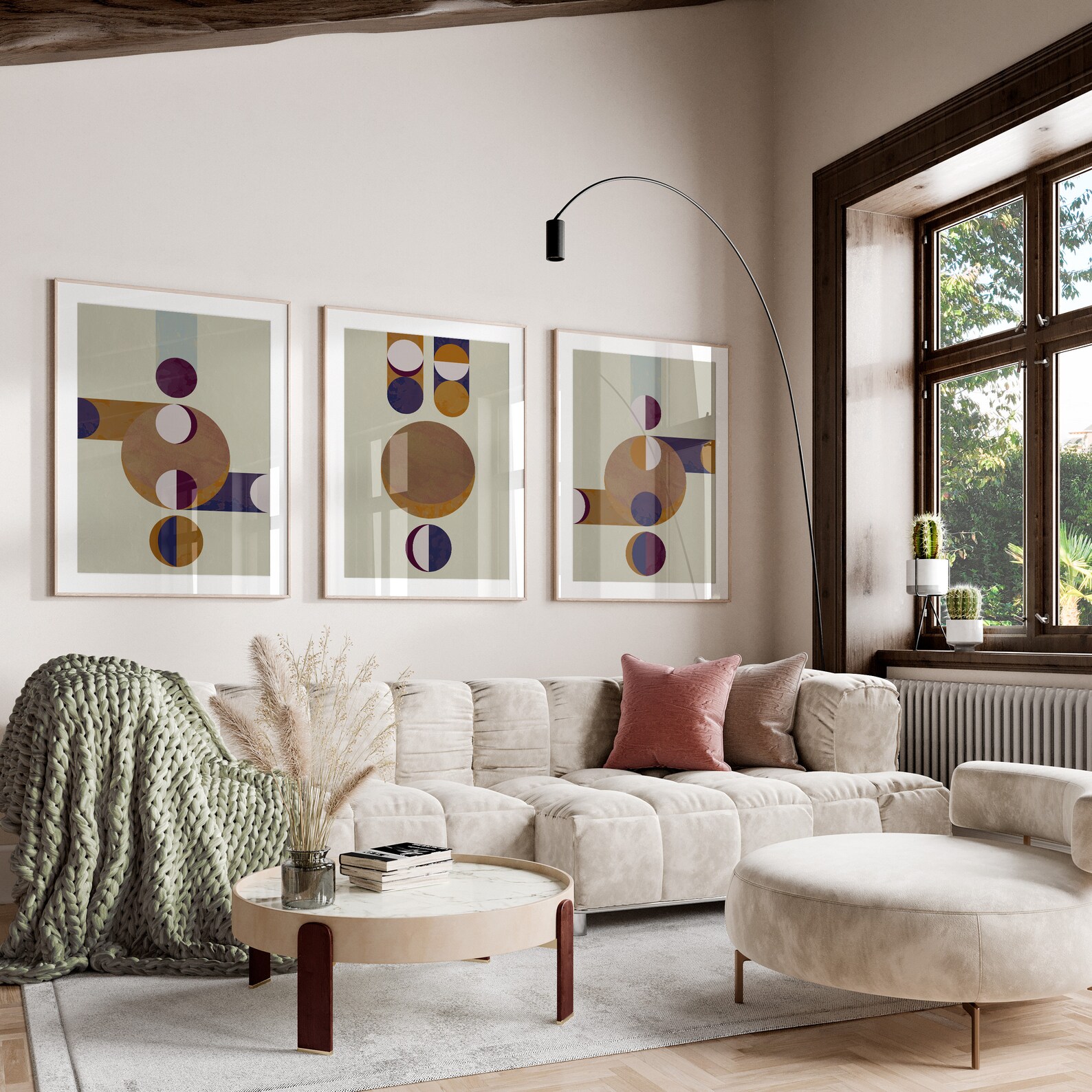 Boho Style Art Prints, Digital Download, Art Prints Set of 3, Neutral ...