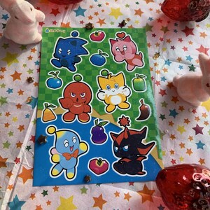 Chao Garden Character Chao Inspired Sticker Sheet - Holographic ...