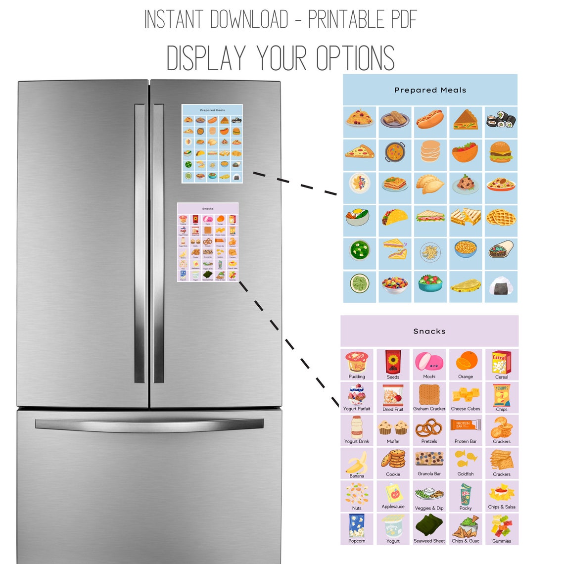 Back to School, Weekly Meal Plan Template, Food Group Options & Meal ...