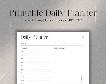 Printable Daily Planner 8.5x11 DIGITAL DOWNLOAD Spring - Etsy