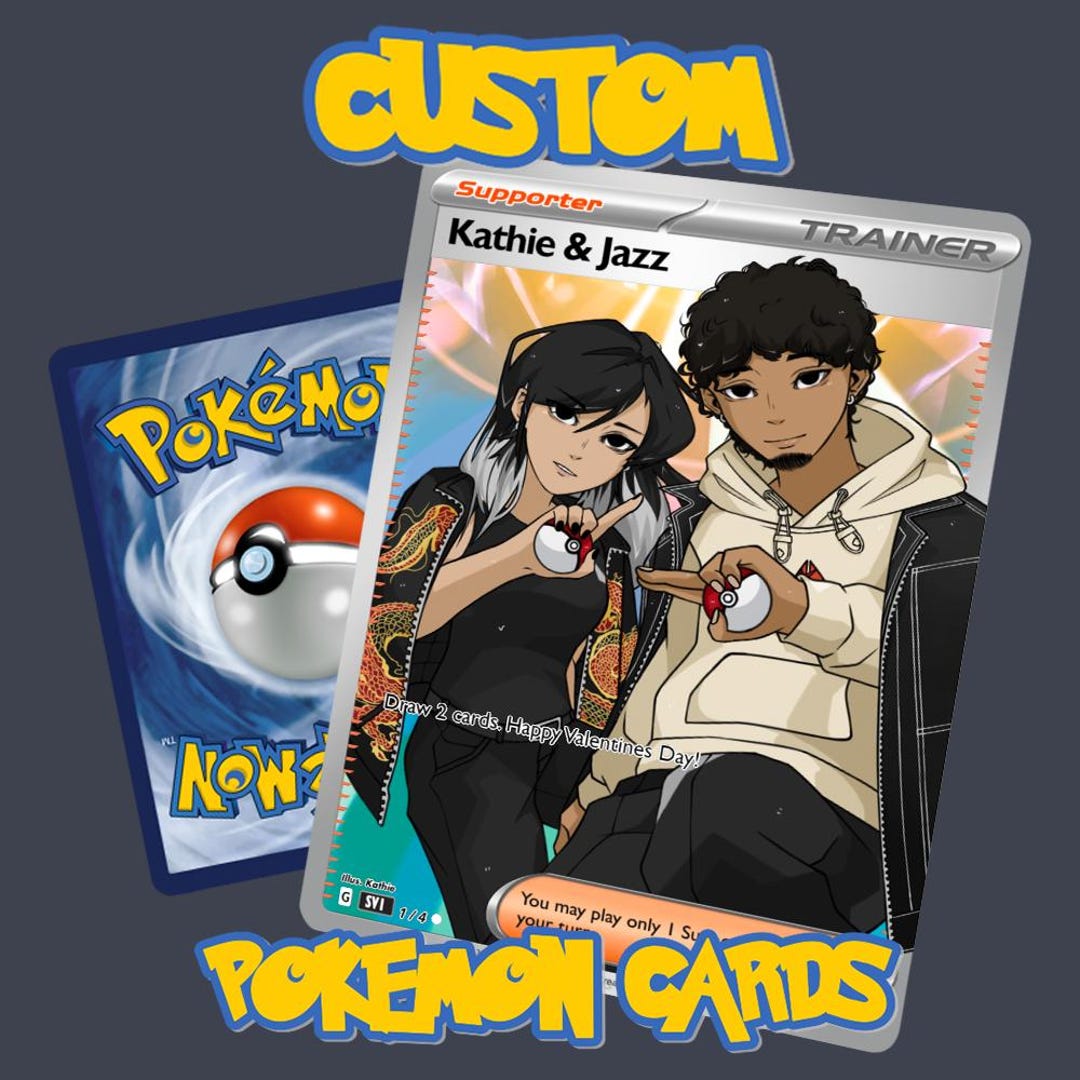 Custom Pokemon Card - Etsy