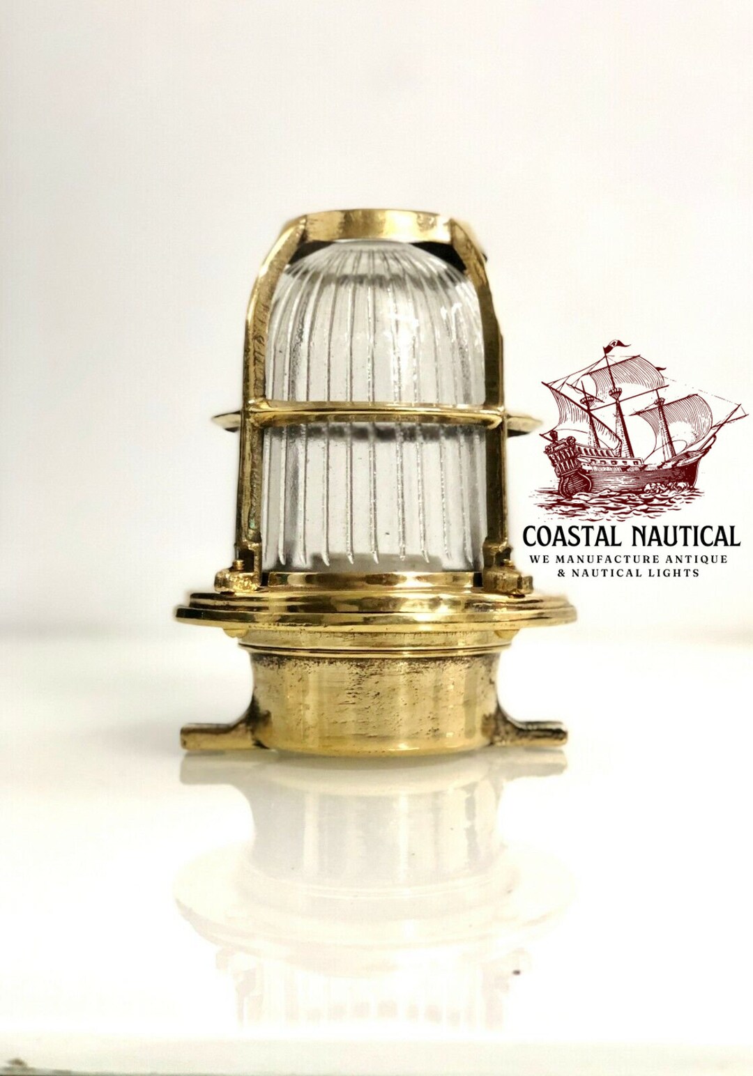 Vintage Reclaimed Brass Ship Light: Nautical Wall Mount Lamp - Etsy