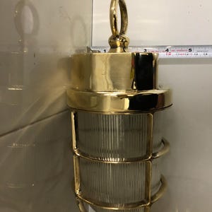 Vintage Old Brass Maritime Ship Ceiling Hanging Light, Original ...