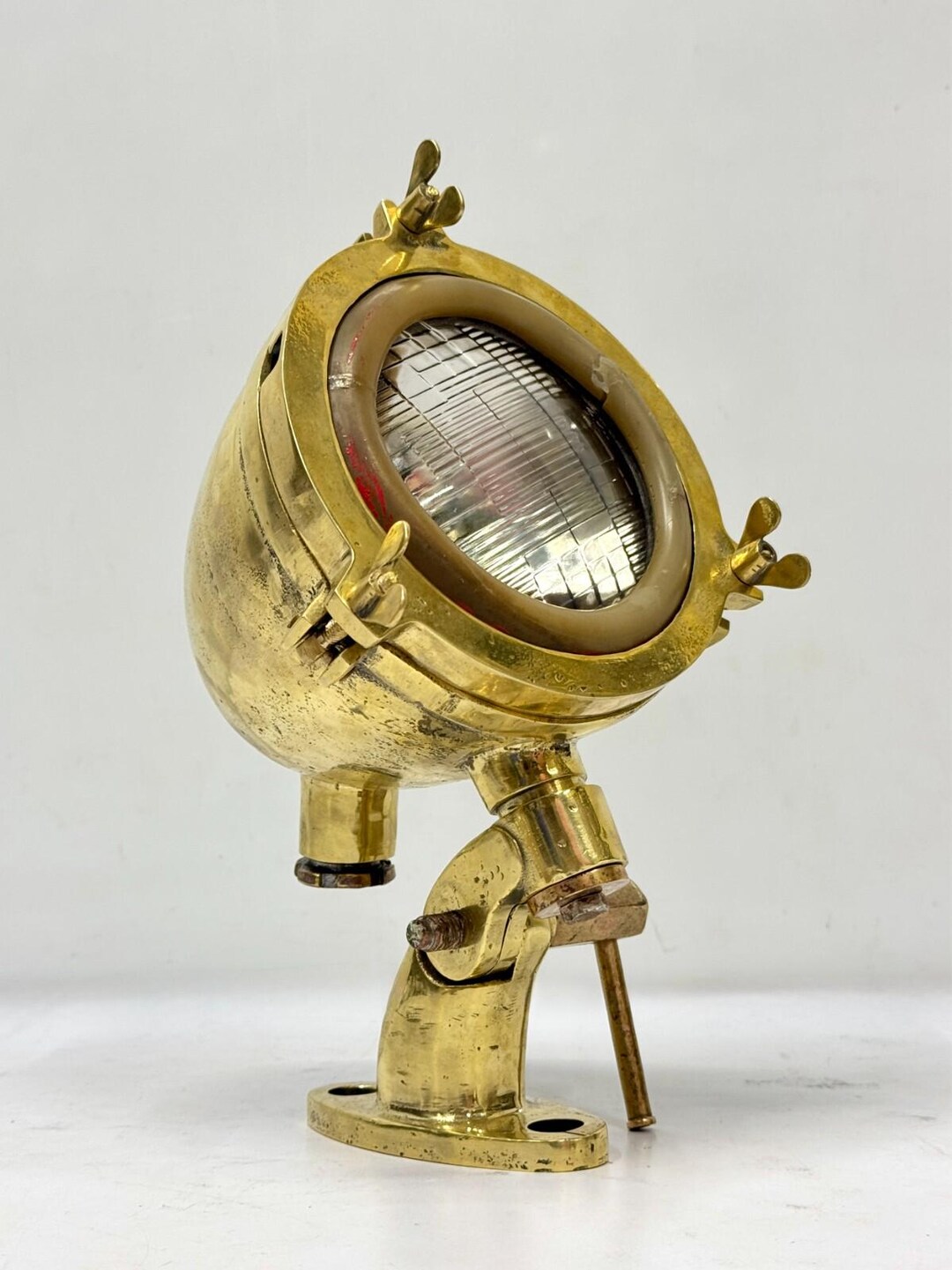Vintage Brass Nautical Mini Searchlight | Authentic Boat Spotlight ...