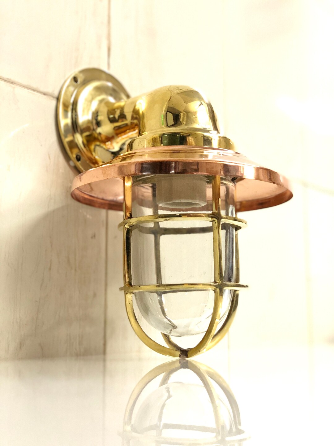 Vintage Brass Swan Wall Sconce Light - Antique Home/office Decor With ...