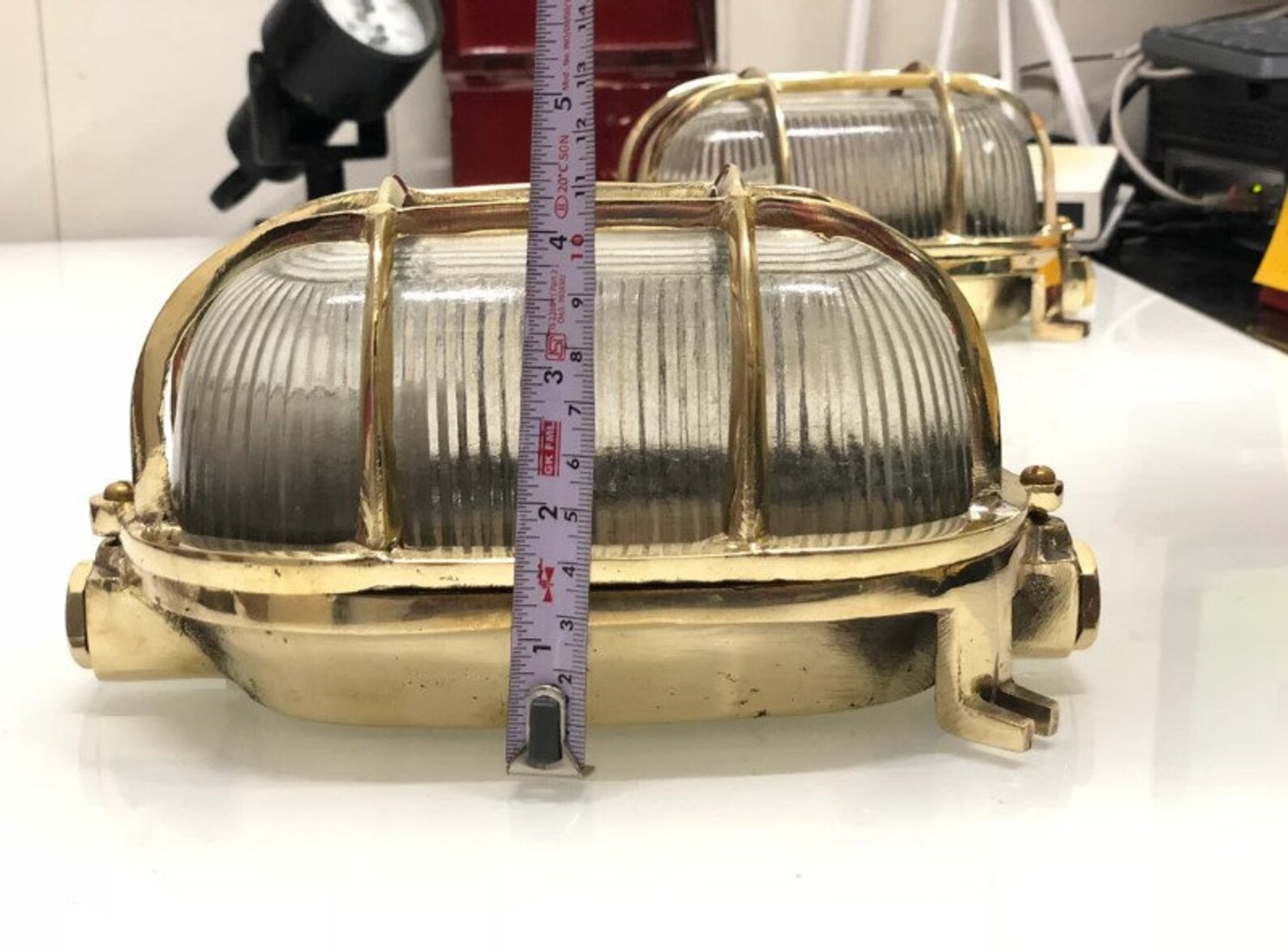 Nautical Bulkhead Light Brass Marine Passageway Vintage Antique Fixture ...