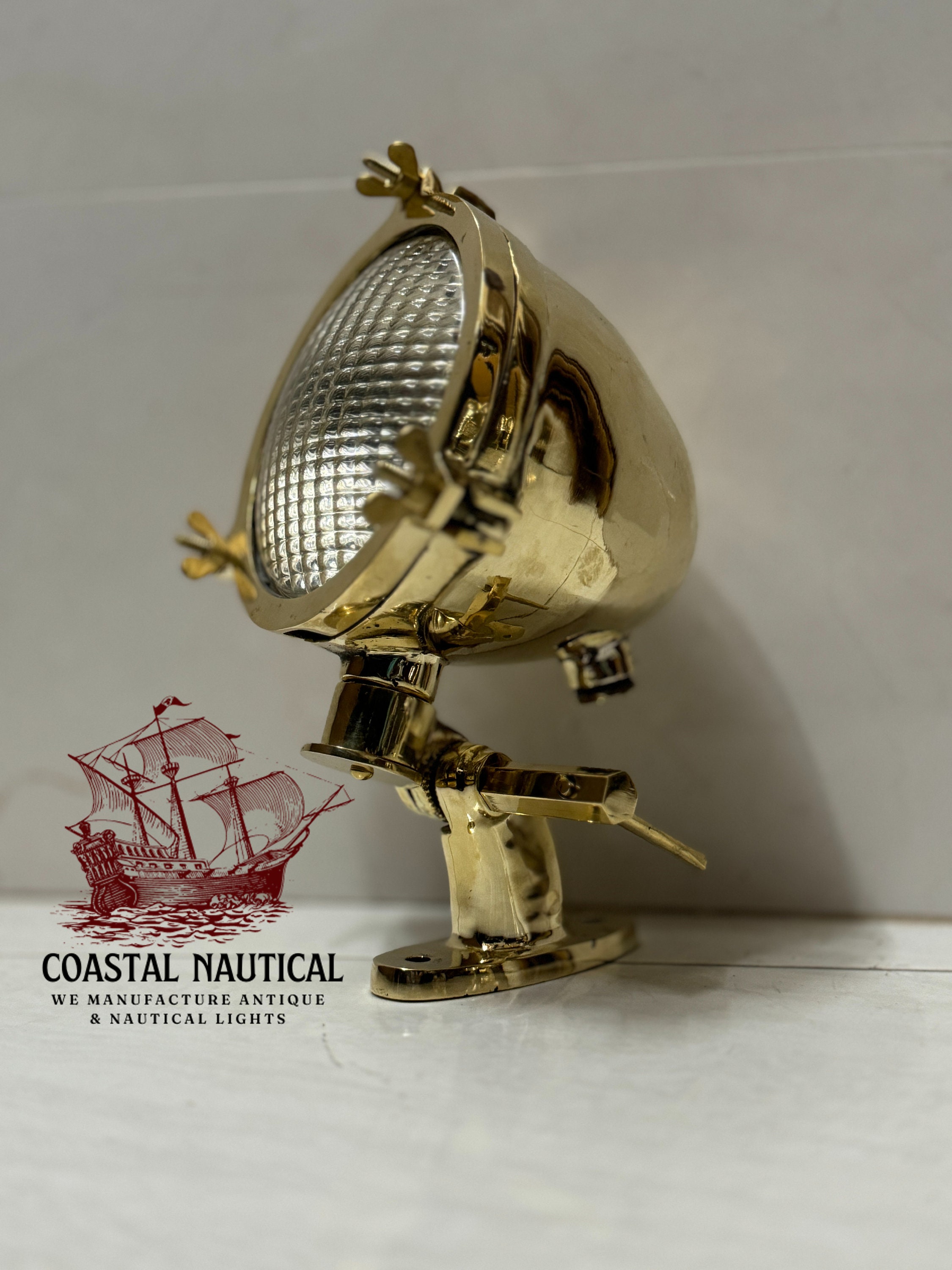 Boat Ship Reclaimed Marine Theme Decoration Antique New Brass Mini Spot ...