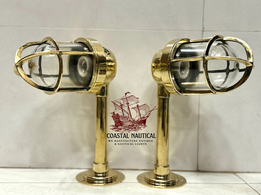 Antique Brass Vintage Maritime Ship Wiska Bulkhead Sconce Light ...