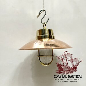 Vintage Old Brass Maritime Ship Ceiling Hanging Light, Original ...