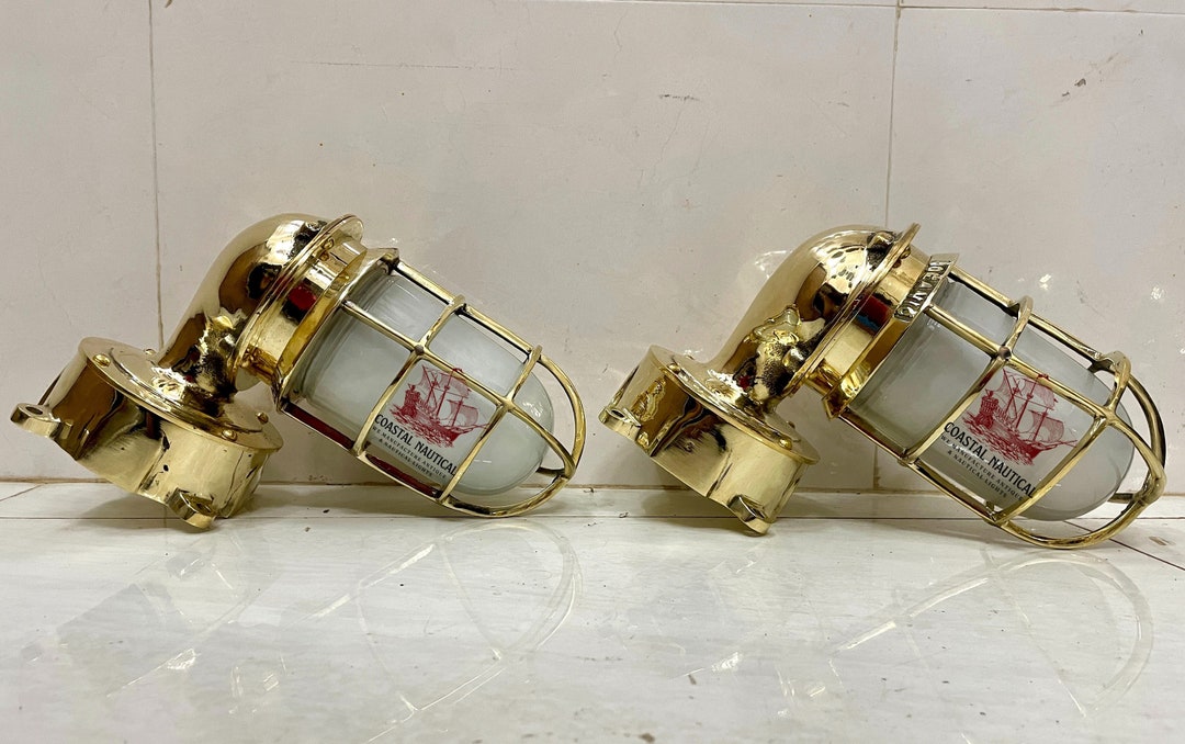 Exterior Maritime Theme Nautical Antique Brass Wall Sconce Swan Light ...