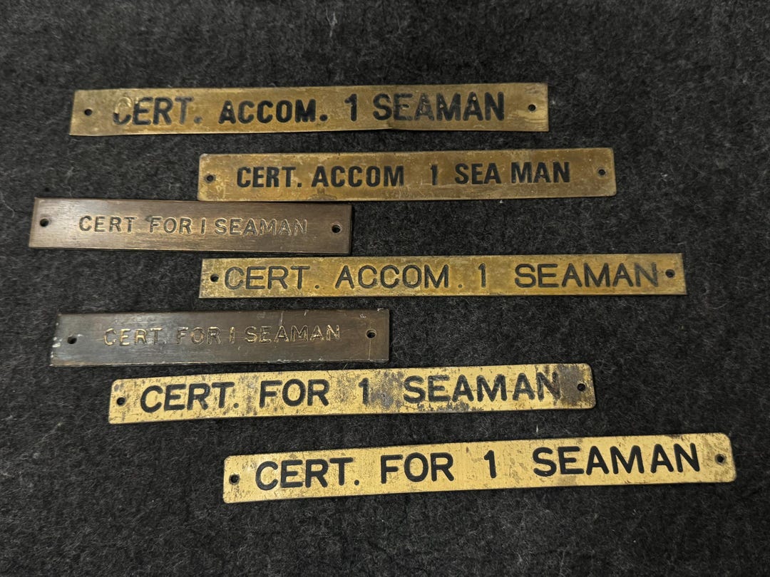 Old Brass Door Signs & Plaques – Vintage Nameplate, Antique Metal Cert ...