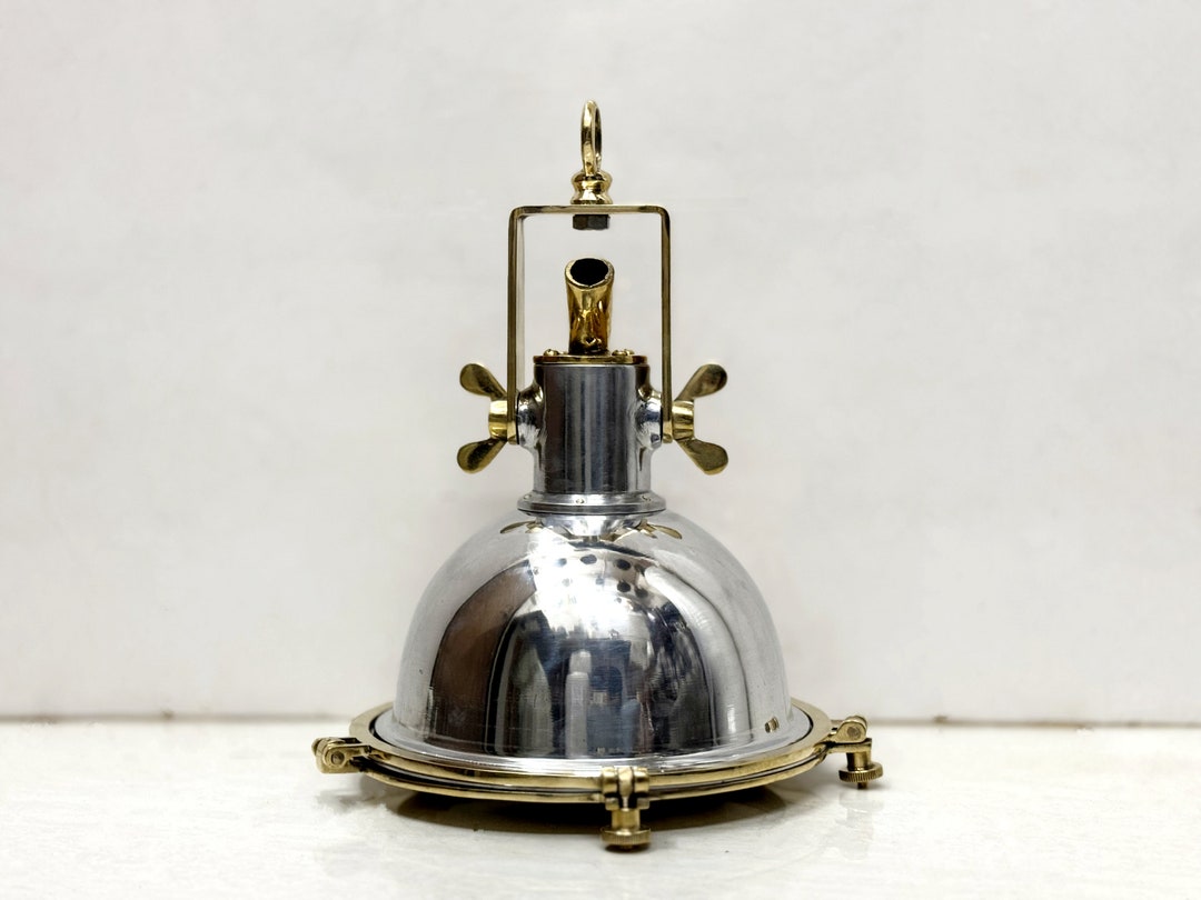 Nautical Aluminium Brass Cargo Pendant Light – Retro Hanging Ship Light ...