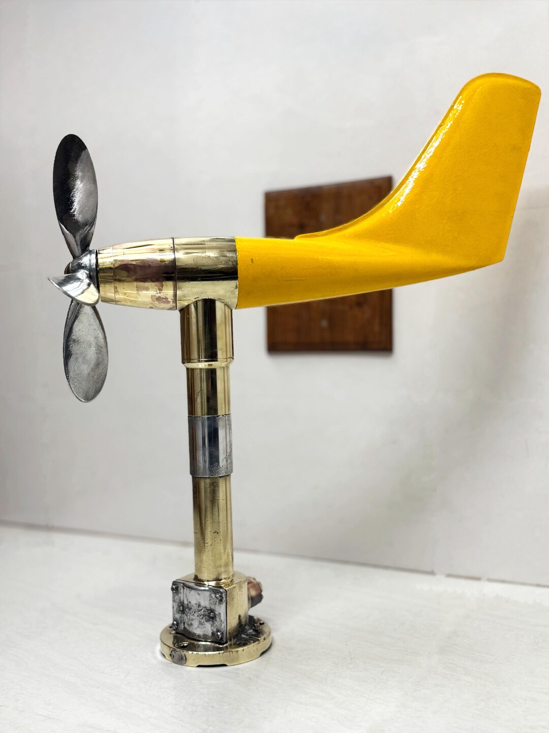 Brass & Aluminum Anemometer, Stunning Vintage Weather Instrument for ...