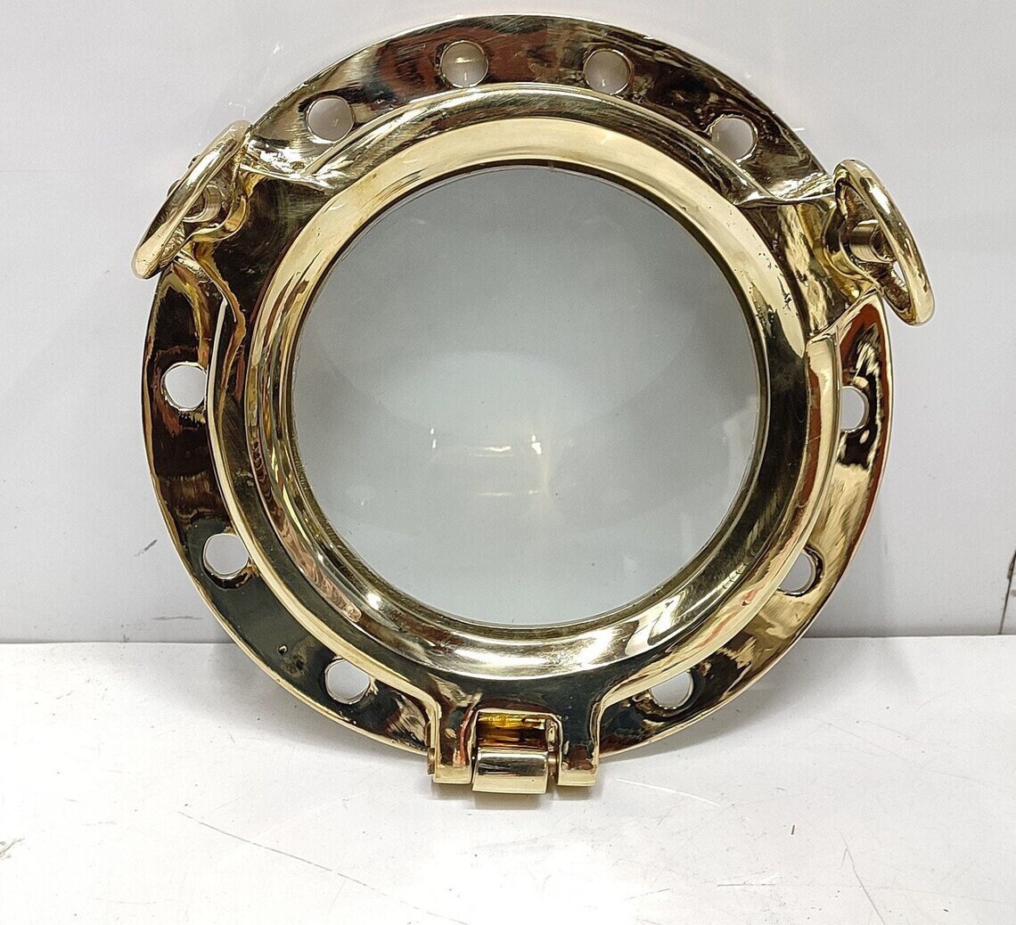 New Antique Solid Brass Vintage Retro Style Marine Ship Big Porthole ...