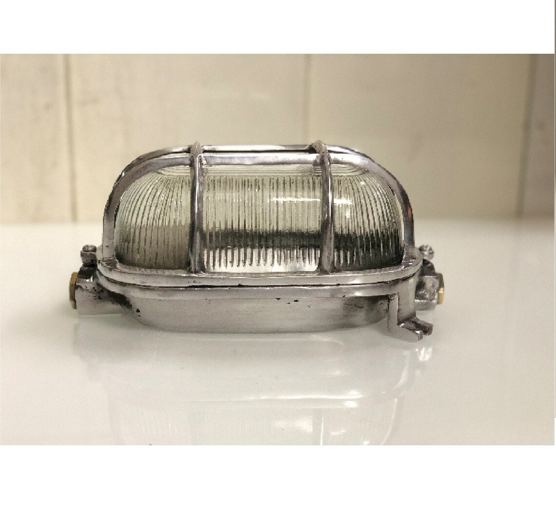 New Aluminium Marine Bulkhead Oval Cover Light Ceiling/wall Mounted 2 ...