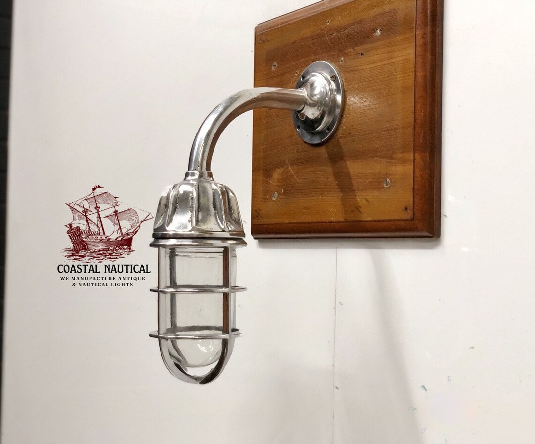 Antique Swan Neck Nautical Interior Design Aluminum Bulkhead Swan Light ...