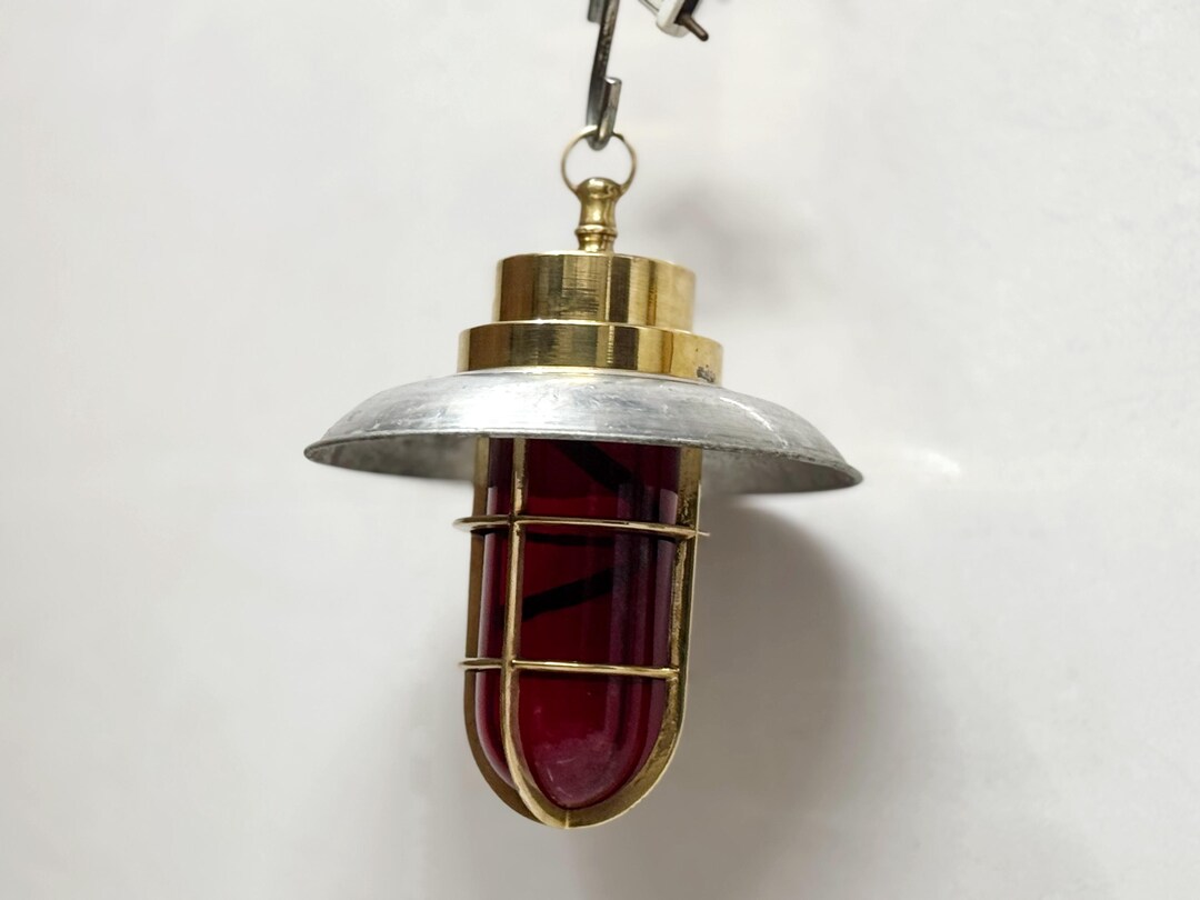 Ceiling Design Nautical Hanging Brass Retro Ship Lamp With Aluminum ...