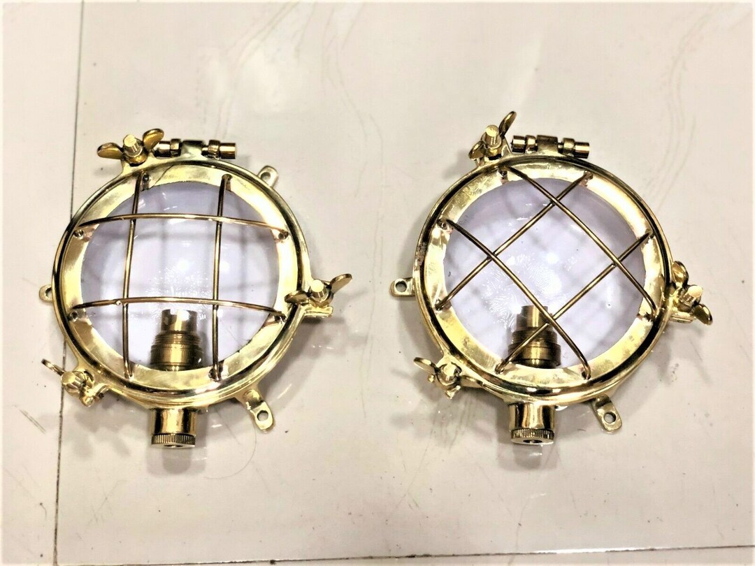 Charming Marine Maritime Solid Brass Bulkhead Ship Vintage Wall Deck ...