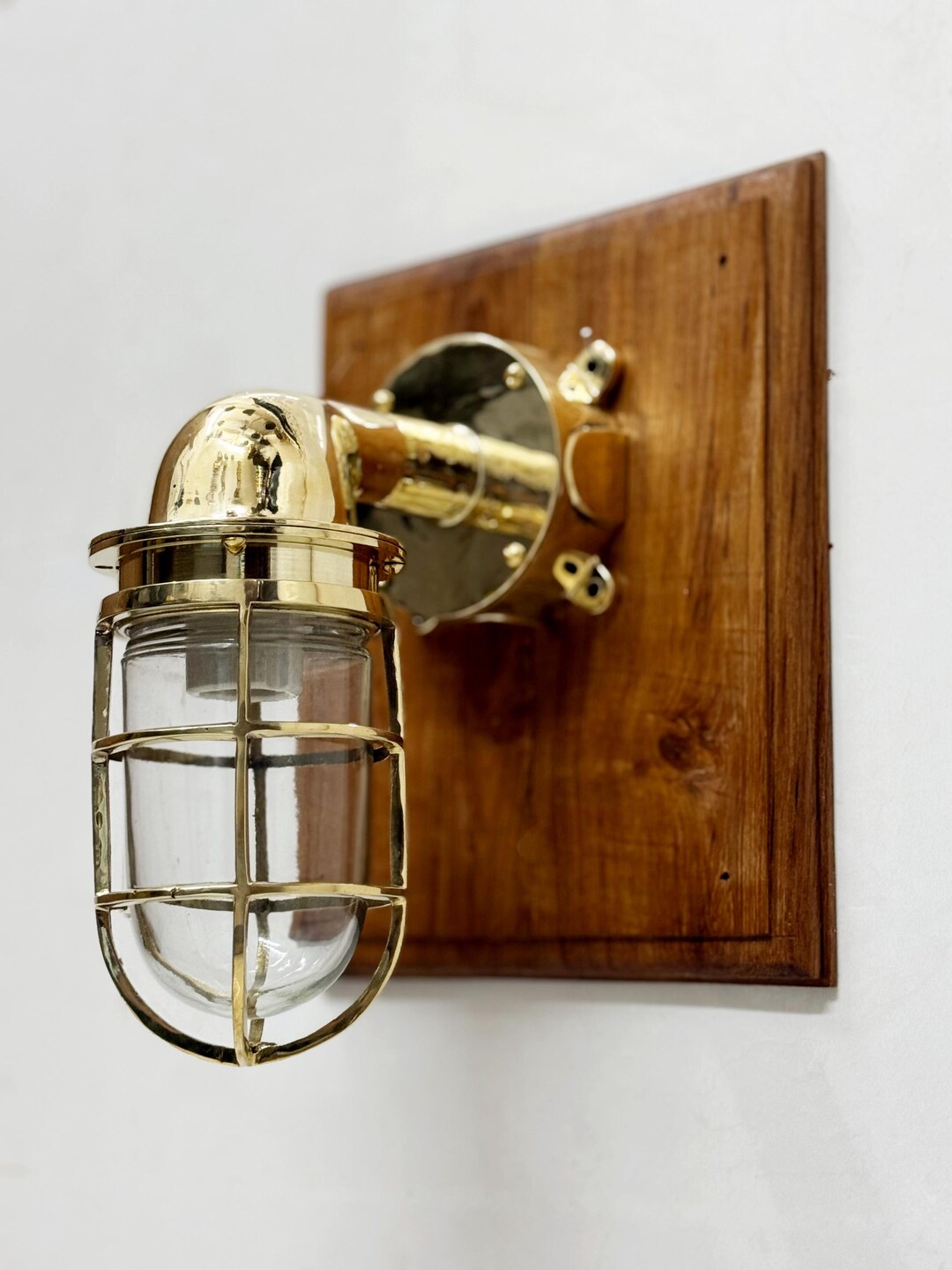 Solid Brass Swan Sconce Light With Junction Box | Vintage Wall Light ...