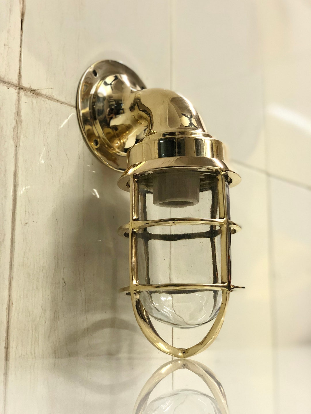 Elegant Swan Design Nautical Wall Sconce Brass Passageway Light Fixture ...
