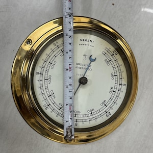 Vintage Brass Ship Barometer | Antique Nautical Decor | Rotterdam ...